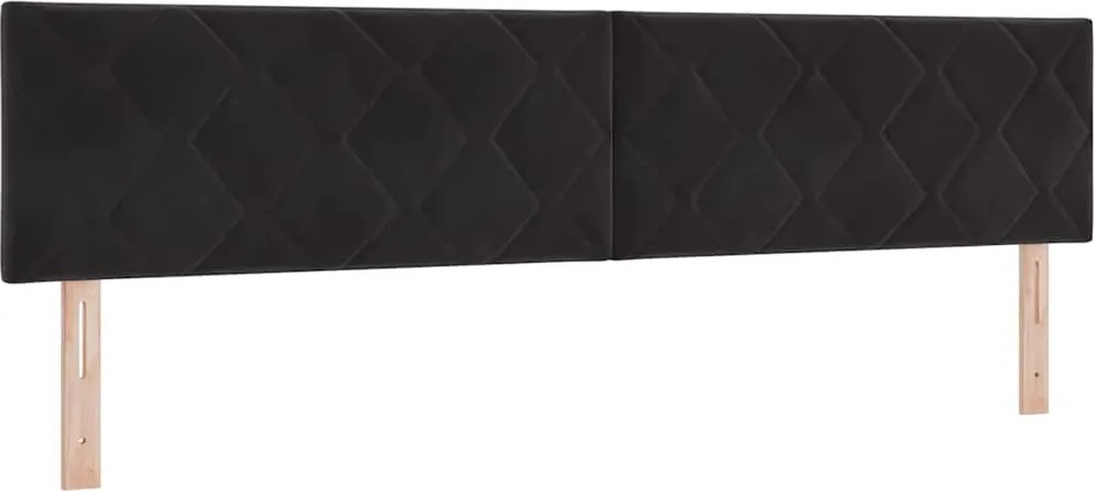 Postel s boxspringem s čelo Černá 200 x 200 cm samet 3339262