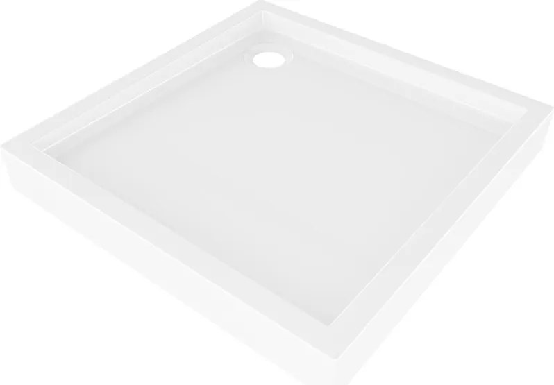 Mexen Flow+, čtvercová sprchová vanička 90 x 90 cm, bílá lesklá, 46S109090H