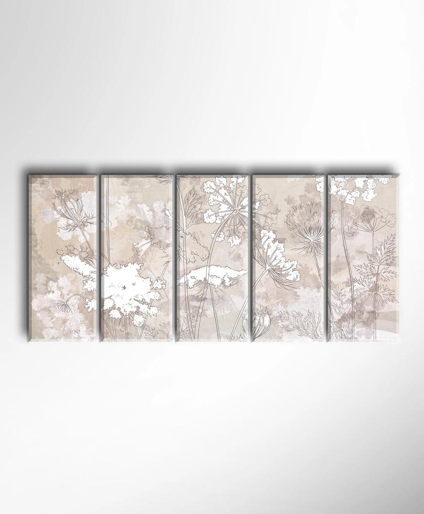 Malvis ® Obraz Kontury rostlin v japonském stylu ROZMĚR (šířka x výška): jednodílný obdélník 120x80 cm