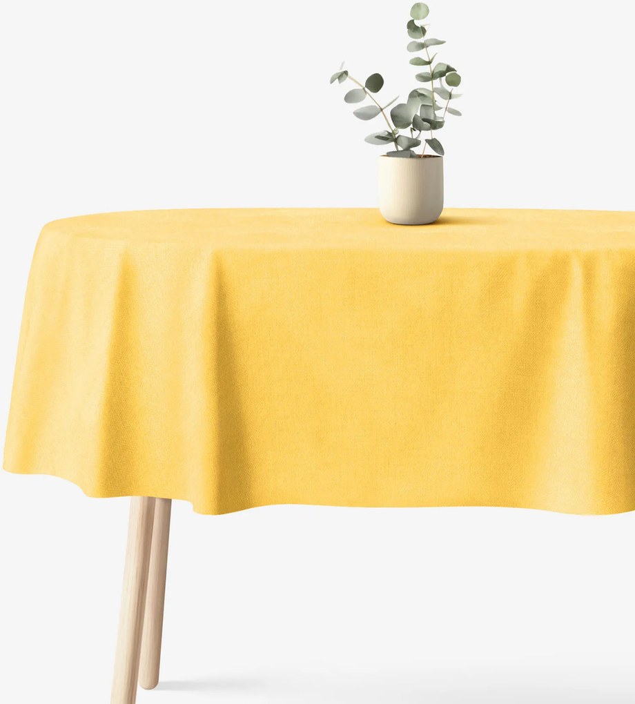 Goldea oválný ubrus malaga - žlutý 140 x 240 cm