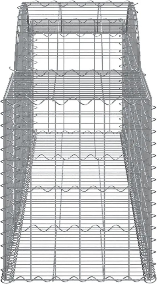 Klenuté gabionové koše 15 ks 300x50x60/80 cm pozinkované železo 3146677