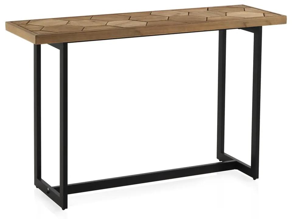 Konzolový stůl s černou železnou konstrukcí Geese Honeycomb