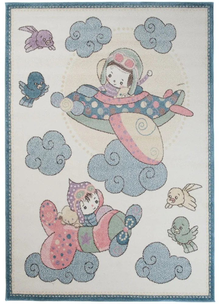 Dětský kusový koberec V oblacích modrý, Velikosti 200x290cm