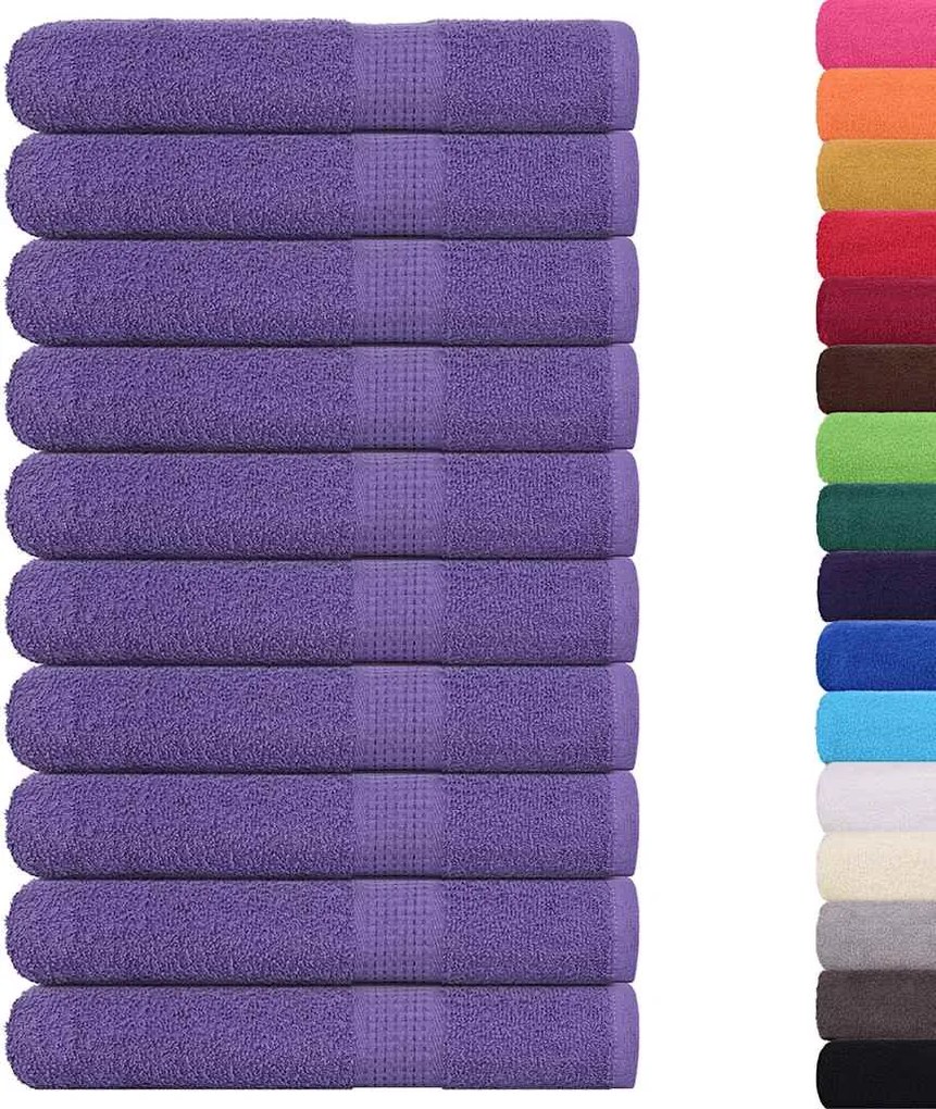 Saunové osušky FROGN 10 ks fialové 80x200 cm 360 g/m² 136889