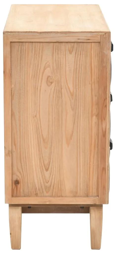 Komoda se zásuvkami masivní jedlové dřevo 80 x 36 x 75 cm,  245778