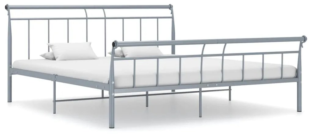 Rám postele šedý kov 200 x 200 cm,  325050