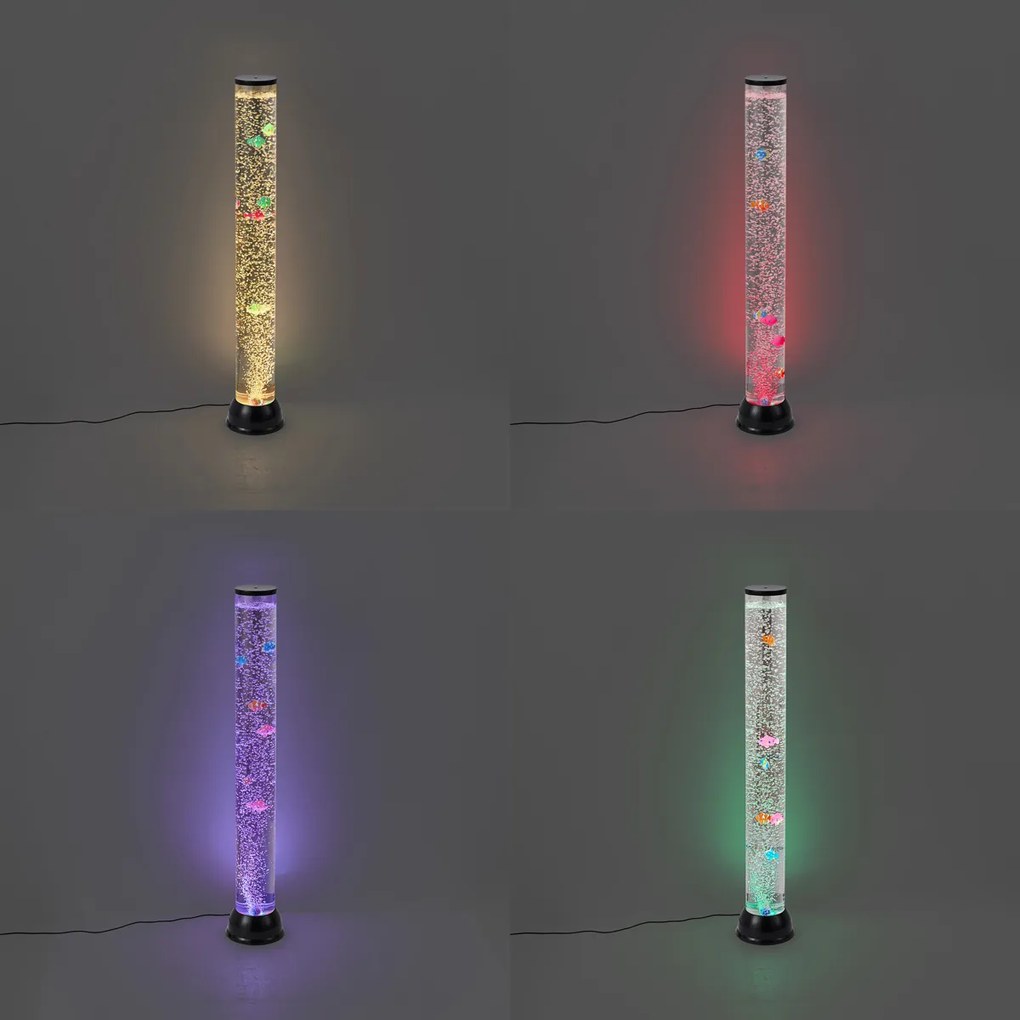 Bublinková trubice černá 90 cm vč. LED RGB - Zoop