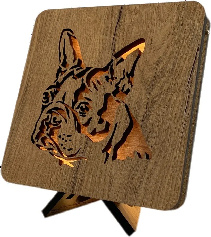 Li-Go "Buldoček" lampa 19x19 cm provedení povrchu: dub