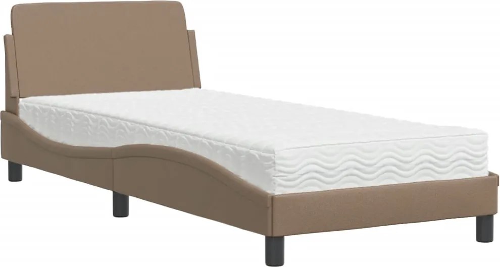 Postel s matrací Dover cappuccino 90 x 200 cm umělá kůže 3208341