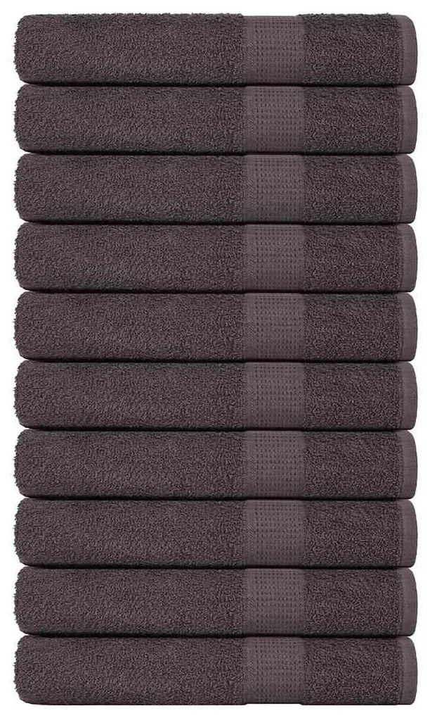 Saunové osušky FROGN 10 ks antracitové 80x200 cm 360 g/m² 136695