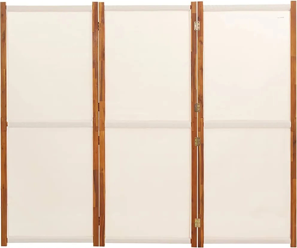 3dílný paraván krémově bílý 210 x 180 cm 319183
