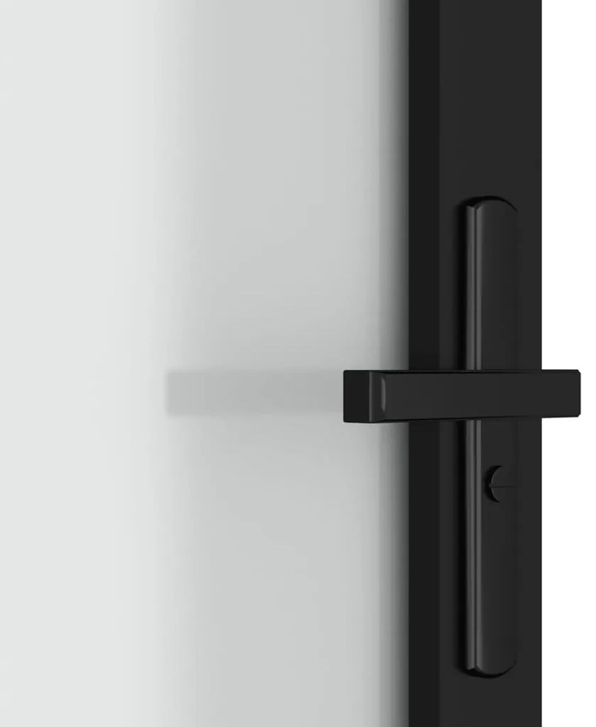 Interiérové dveře 93 x 201,5 cm černé matné sklo a hliník - Default Title