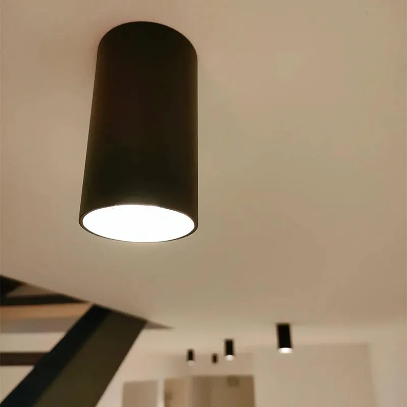 Moderní bodové světlo černé 5,5 cm - Tuba