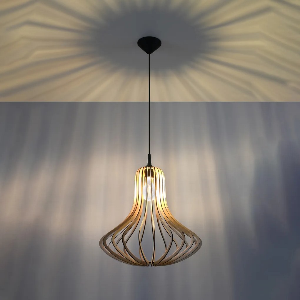 Sollux Lighting Závěsné svítidlo ELZA dřevo