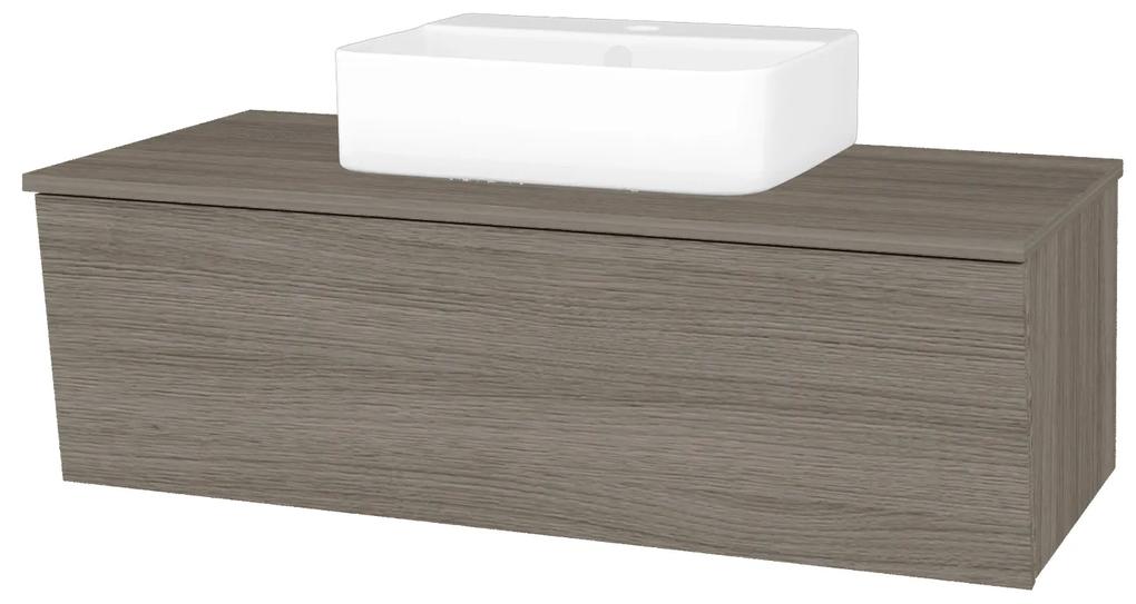 Dřevojas Koupelnová skříň INVENCE SZZ 100 (umyvadlo Joy 3) Varianta: L01 Bílá vysoký lesk / D05 Oregon
