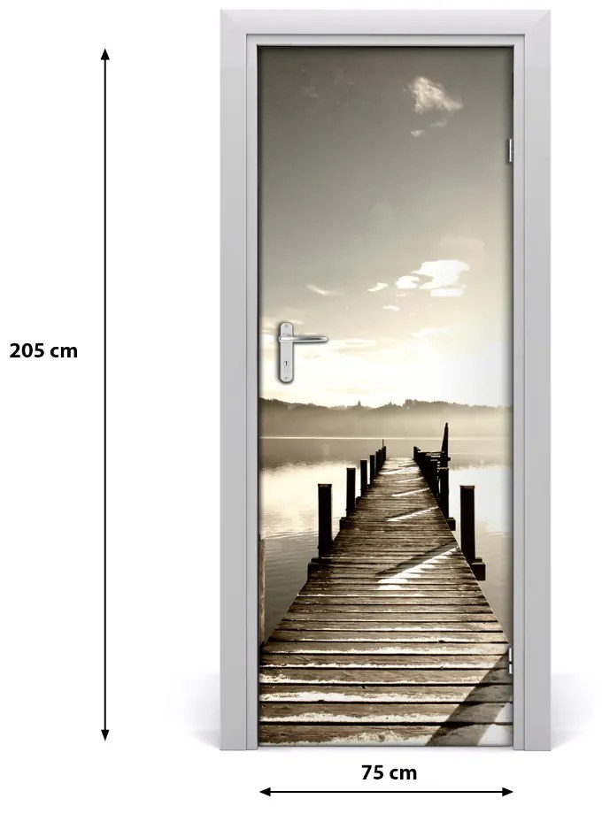 Fototapeta samolepící na dveře dřevěné molo 75x205 cm