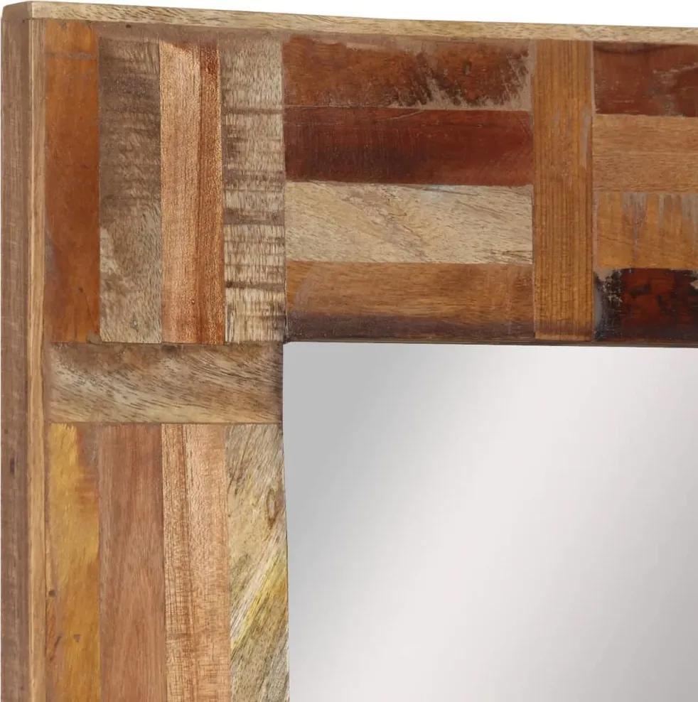 vidaXL Nástěnné zrcadlo masivní dřevo recyklované 50 x 50 cm [337248]