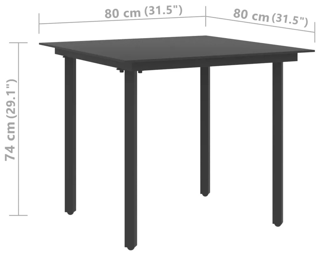 Černý zahradní set DISMA