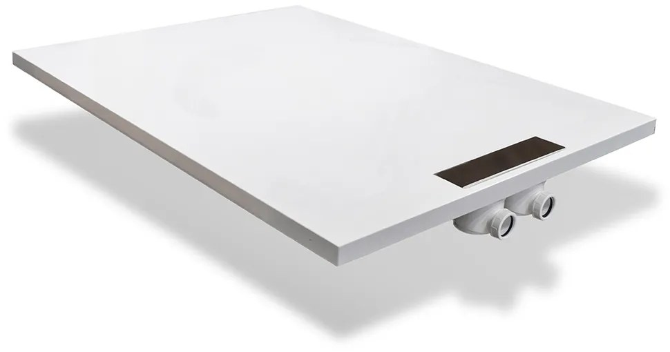 Obdélníková sprchová vanička z litého mramoru PRESTOL 35 mm S 1500 × 800 PRESTOL - vanička 8000304