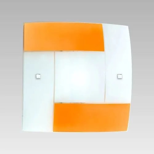 Stropní přisazené svítidlo SINUS, 1xE27, 60W, 28,5x28,5cm, hranaté, oranžové Prezent SINUS 1394