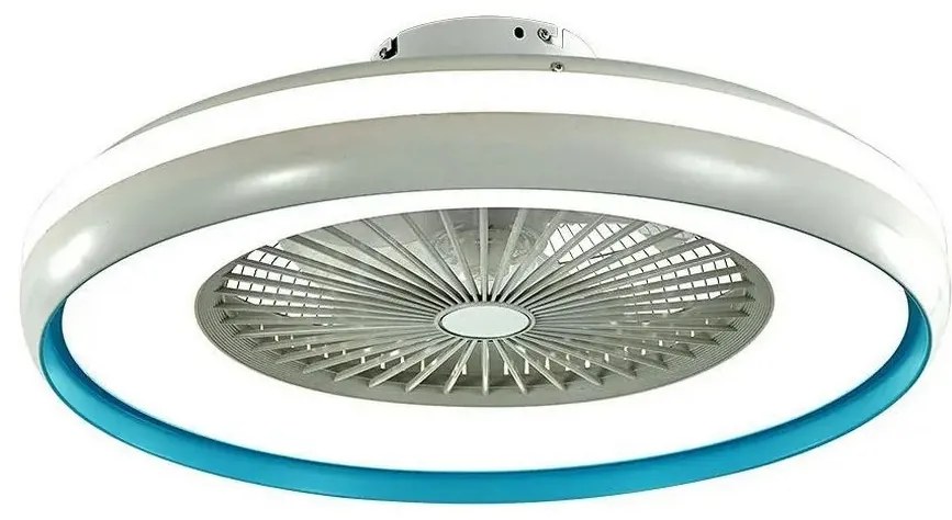 LED Stropní svítidlo s ventilátorem LED/45W/230V 3000/4000/6500K modrá
