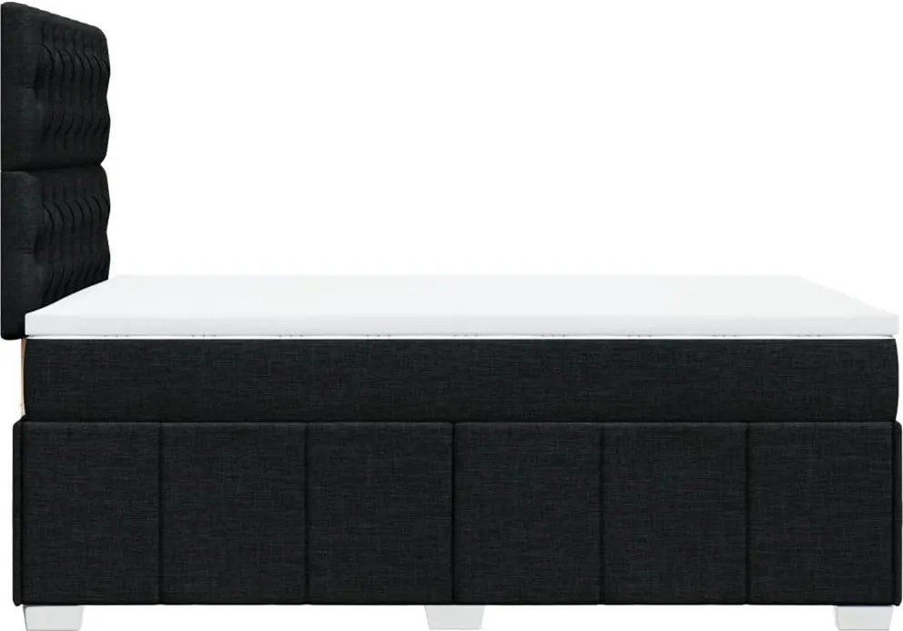 Box spring postel s matrací černá 120x200 cm textil 3293944