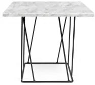 Tone Hone Konferenční stolek  Boko MRAMOR 50 x 40 cm (Bílý mramor s černou ocelí)
