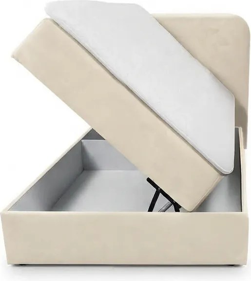 Čalouněná postel boxspring DIRELIS VIBE 90x200 cm tmavě zelená Matrace: Matrace Bonell pružinová