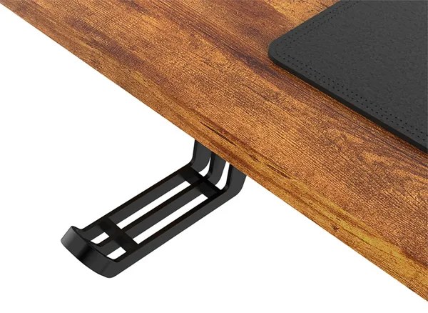 Lama Plus Elektricky výškově nastavitelný stůl UPLIFT — 160 cm, hnědá / černá