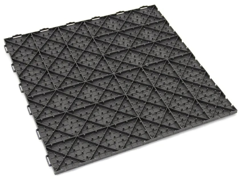 Plastová dlažba Linea Marte II 56,3 x 56,3 x 1,3 cm, tmavě hnědá