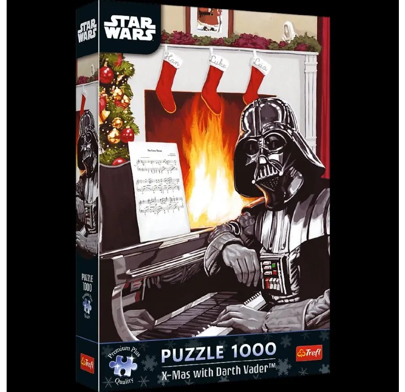Trefl Puzzle Premium Plus: Star Wars - Vánoce s Darth Vader 1000 dílků 48x68,3cm v krabici 27x40x6cm