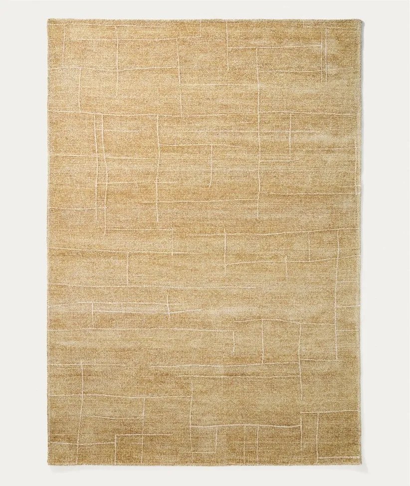 Ručně tkaný koberec v hořčicové barvě 200x300 cm Eloda – Kave Home