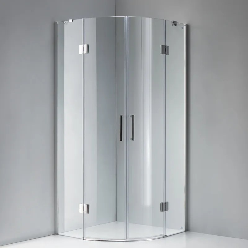 BPS-koupelny Čtvrtkruhový sprchový kout KZ92 90x90 chrom/transparent - bez vaničky