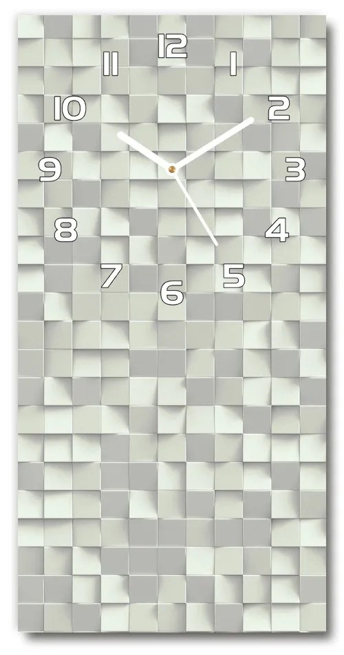 Wallmuralia Nástěnné hodiny Geometrický vzor 30x60 cm