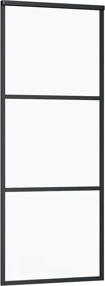 Posuvné dveře se sadou kování černé 76x205 cm ESG Glass 3375901