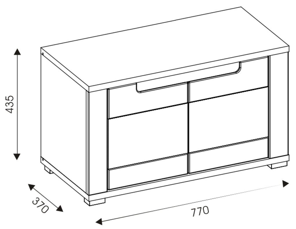 Sconto Botník NEW YORK Y12 dub grandson/grafit