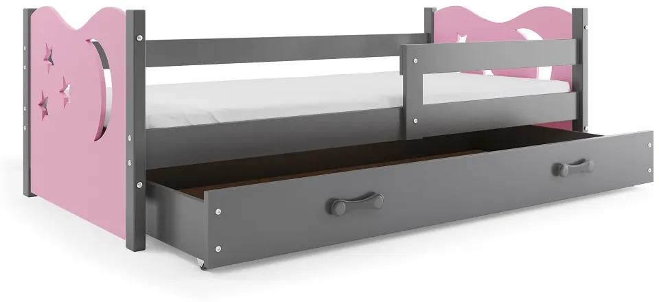 Dětská postel Mikolaj 160x80 cm - růžová