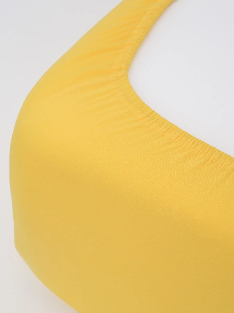 MK Lůžkoviny Jersey prostěradlo Classic 90 × 200 cm - hořčicová