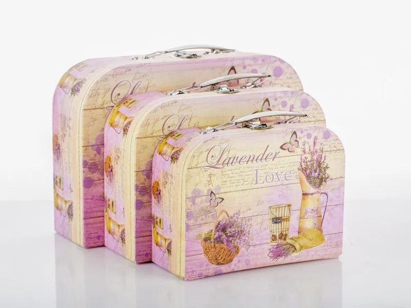Dekorační kufříky Lavender