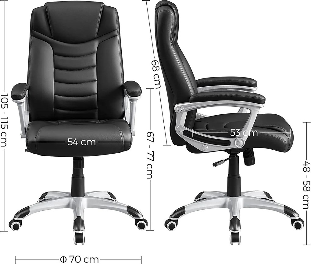 Ergonomická kancelářská židle, výškově nastavitelná otočná židle