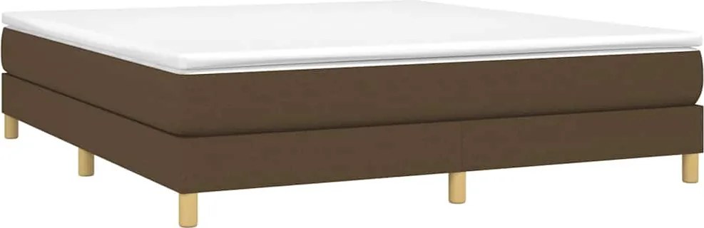 Rám postele s boxspringem tmavě hnědý 160 x 200 cm textil 3120625
