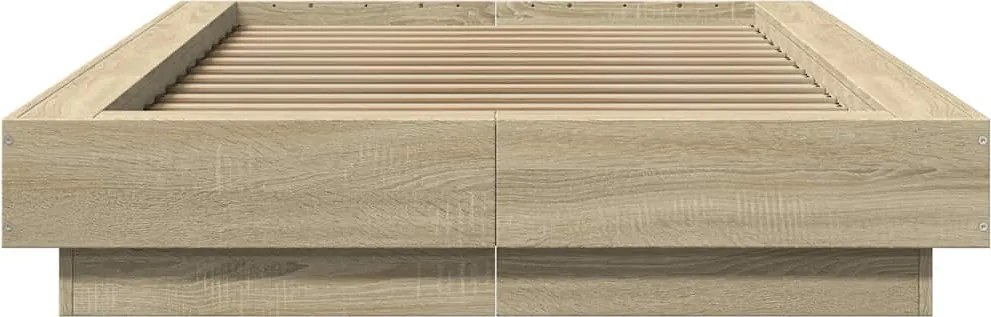 Rám postele dub sonoma 100 x 200 cm kompozitní dřevo 3281205