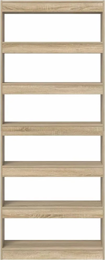 Knihovna 6 úrovní 80 x 30 x 198 cm Kompozitní dřevo Sonoma dub 3333918