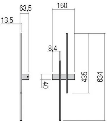 Redo 01-2744 - LED Nástěnné svítidlo TANGENT LED/13W/230V CRI 90 bílá
