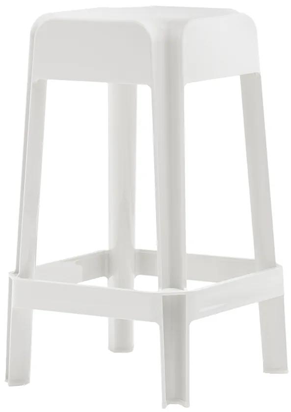 OnaDnes -20% Pedrali Bílá plastová barová židle Rubik 582 65 cm