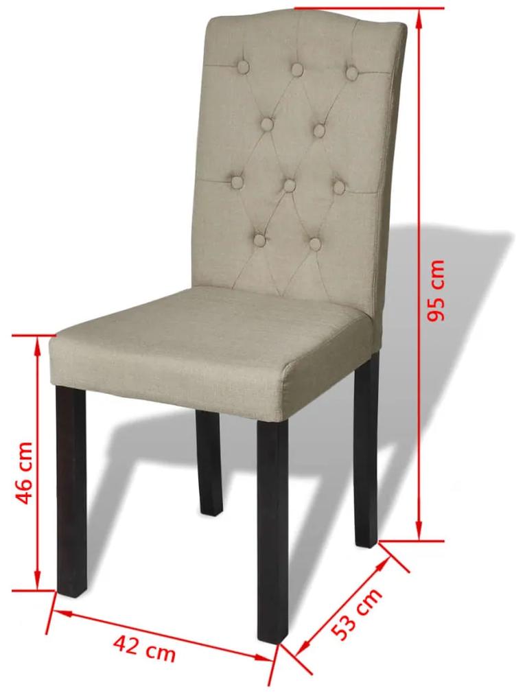 Jídelní židle 6 ks velbloudí textil - Default Title