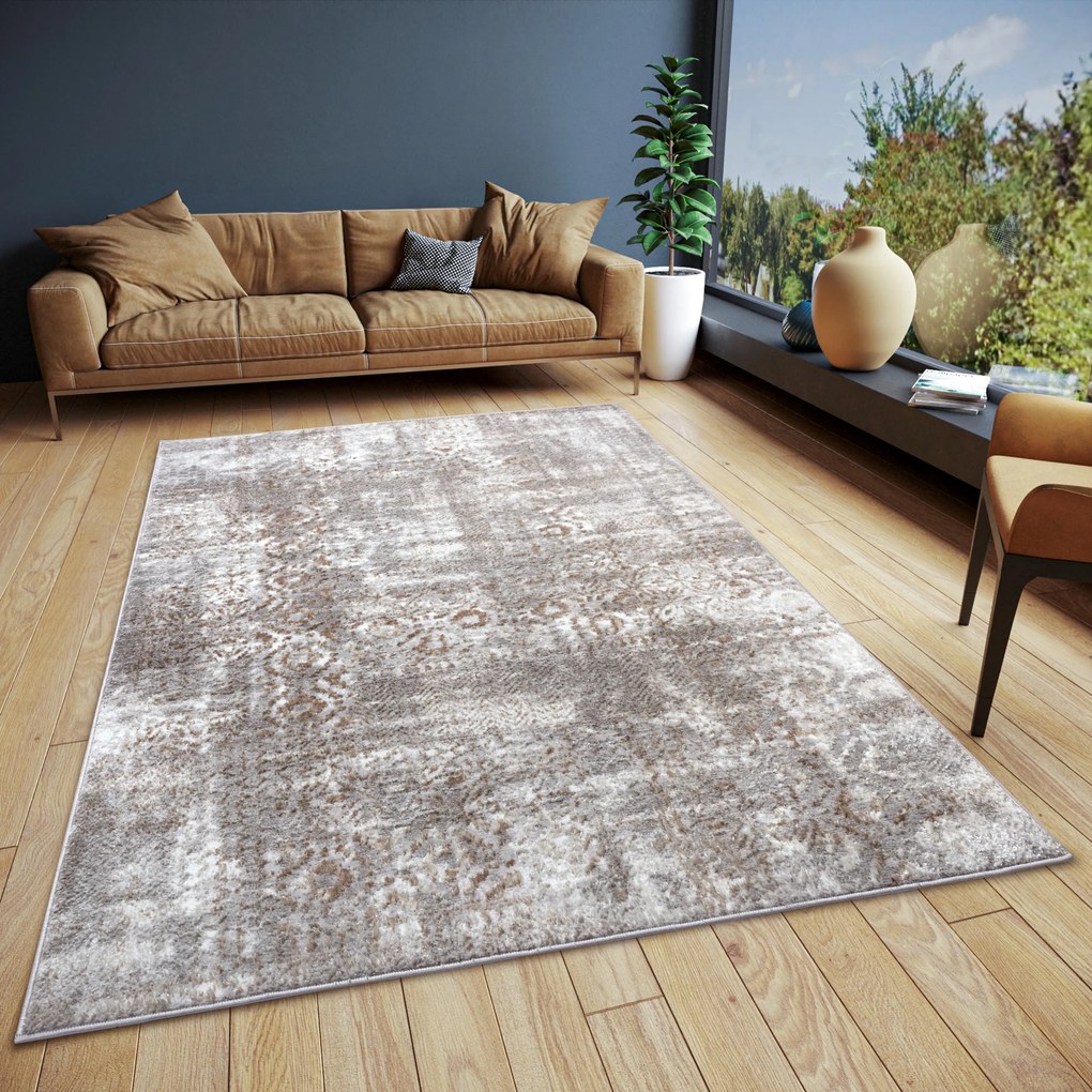 Hanse Home, Kusový koberec Shine 105924 Style Grey Brown, 67x120, hnědá, ložnice