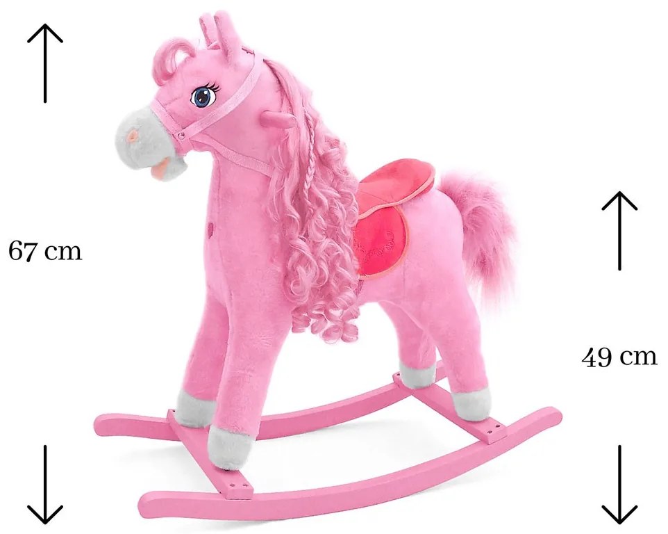Houpací koník s melodií Milly Mally Princess pink