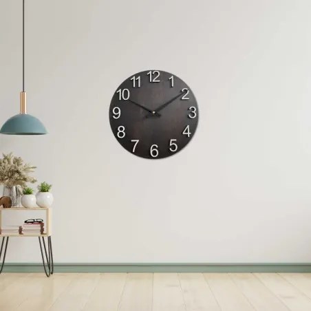 Designové nástěnné hodiny z masivního dřeva I SENTOP MAS017-3169-hands/black