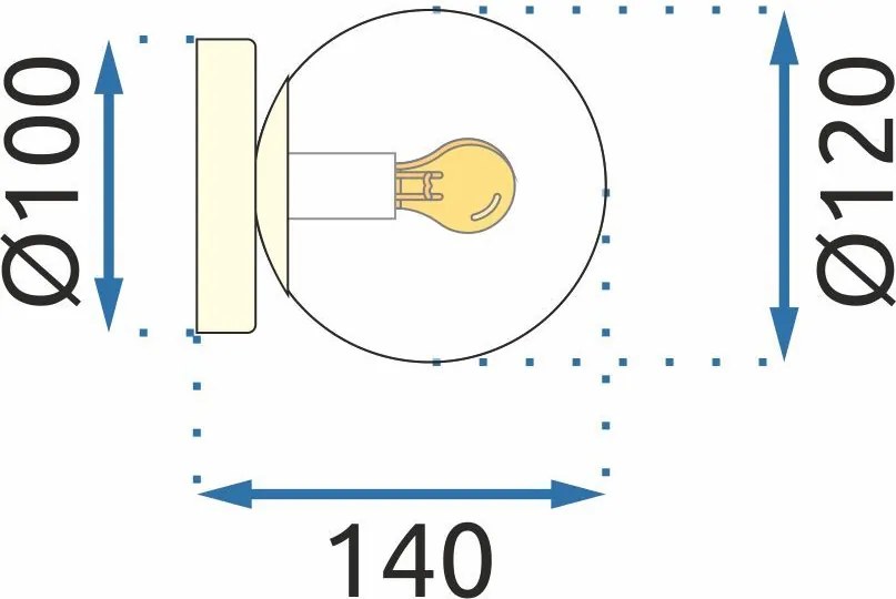 Toolight Toolight, nástěnné svítidlo APP1250-1W, zlatá, OSW-40038